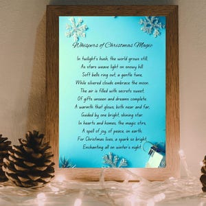 Whispers of Christmas Magic Poem - Holiday Verse Print - Etsy