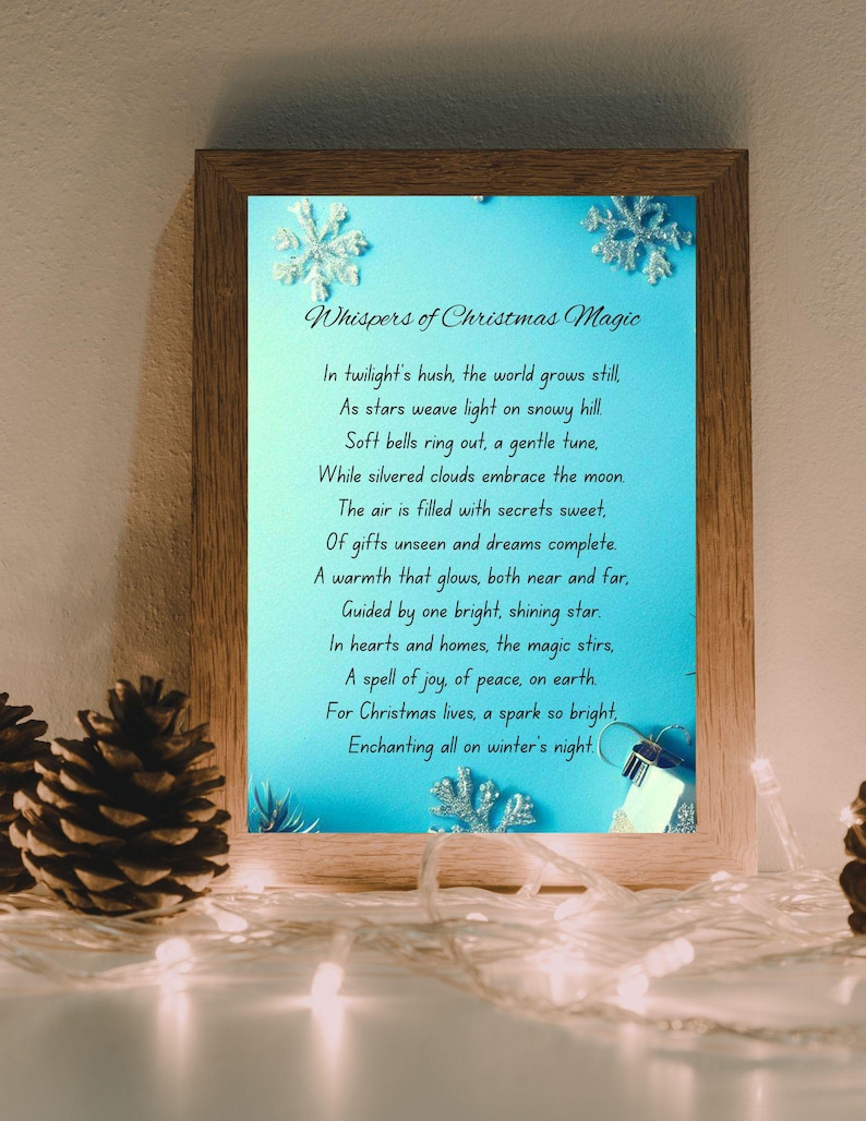 Whispers of Christmas Magic Poem - Holiday Verse Print - Etsy
