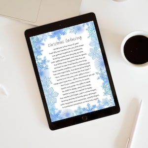 Christmas Gathering Poem Print - Holiday Poetry Wall Art - Seasonal ...
