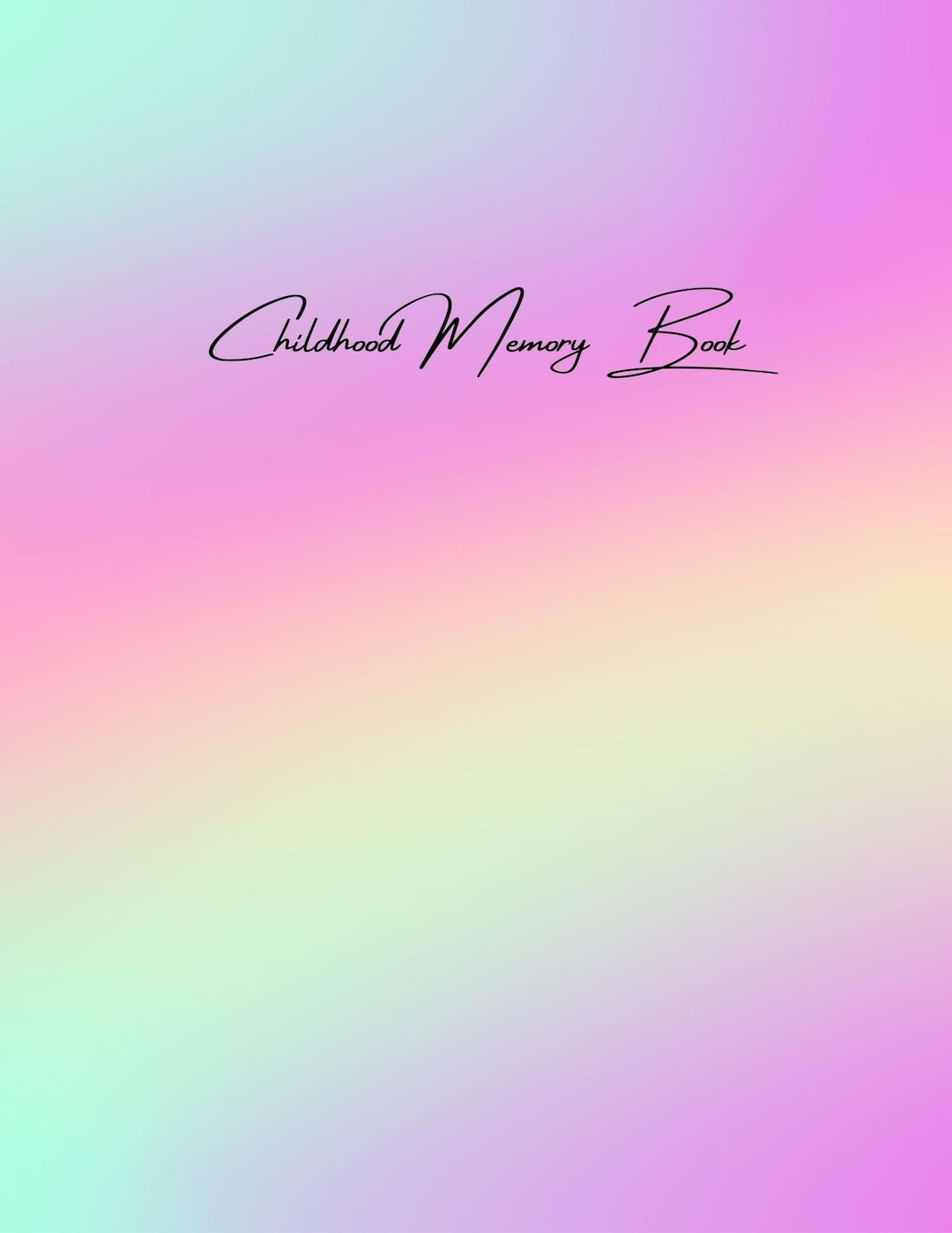 Childhood Memory Book Printable - Etsy