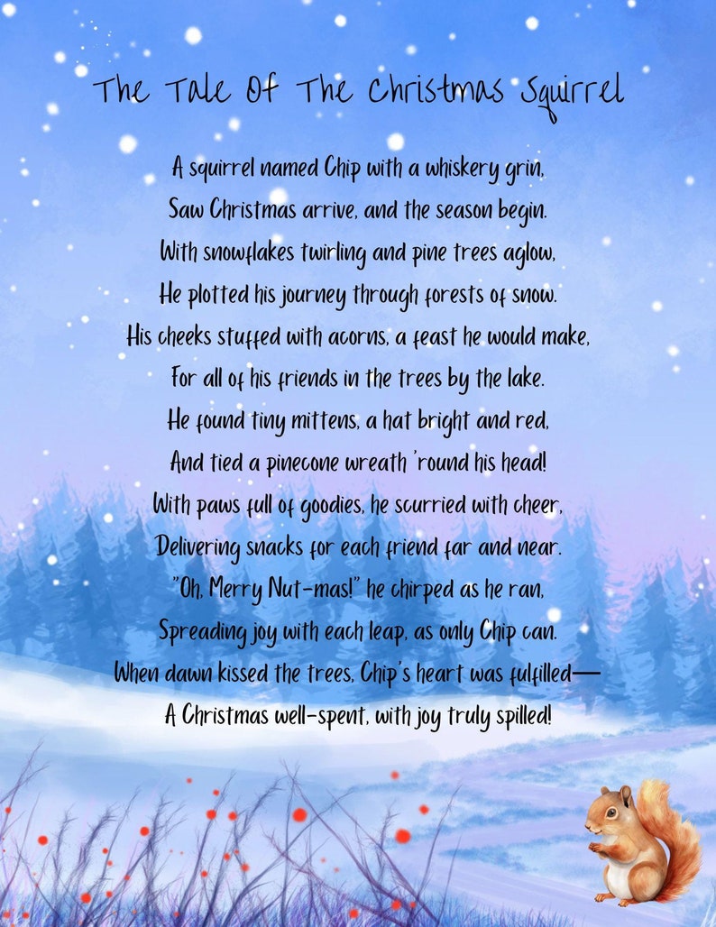 The Tale of the Christmas Squirrel - Etsy