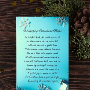 Whispers of Christmas Magic Poem - Holiday Verse Print - Etsy