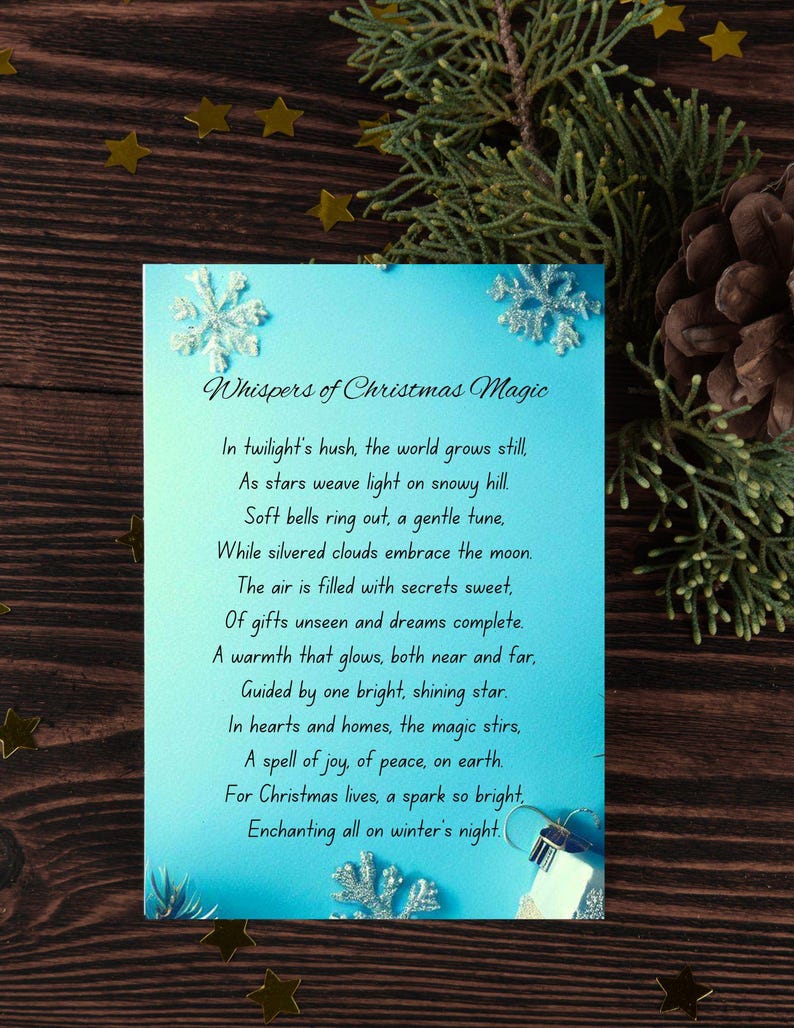 Whispers of Christmas Magic Poem - Holiday Verse Print - Etsy