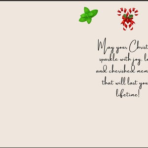 Printable Peppermint Tree Christmas Card - Instant Download - Etsy