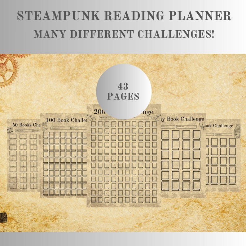 Printable Literary Steampunk Planner - 45 Pages for Reading Enthusiasts ...