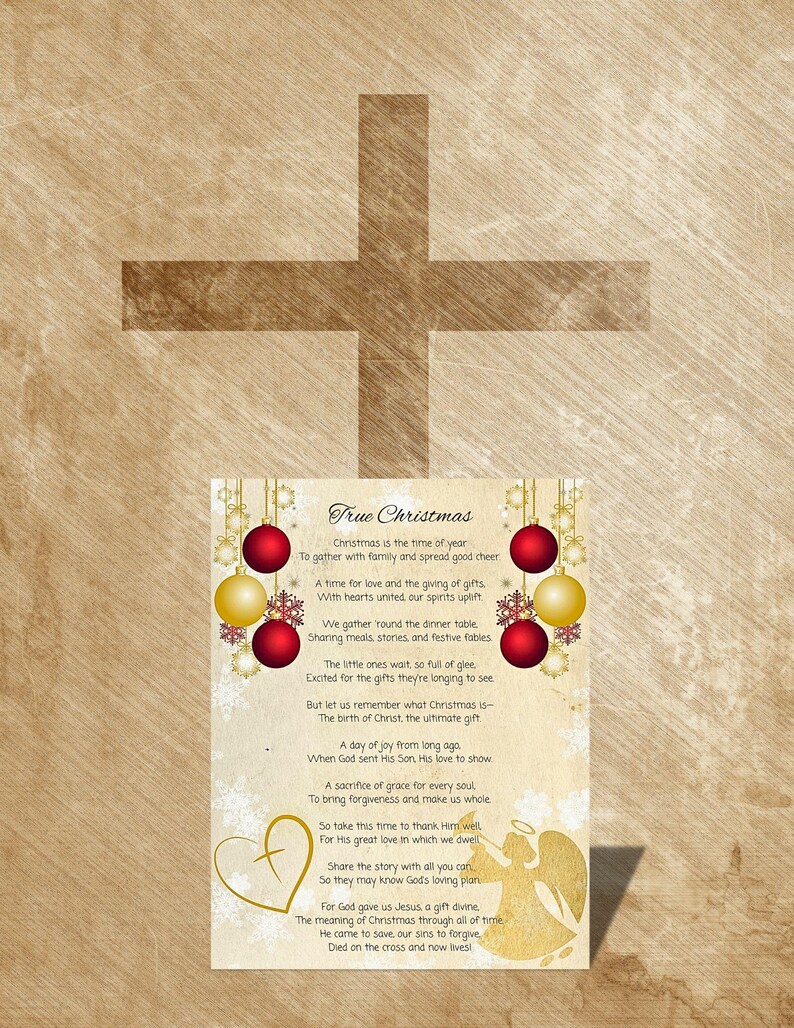 Handwritten True Christmas Poem - Unique Gift for the Season - Etsy