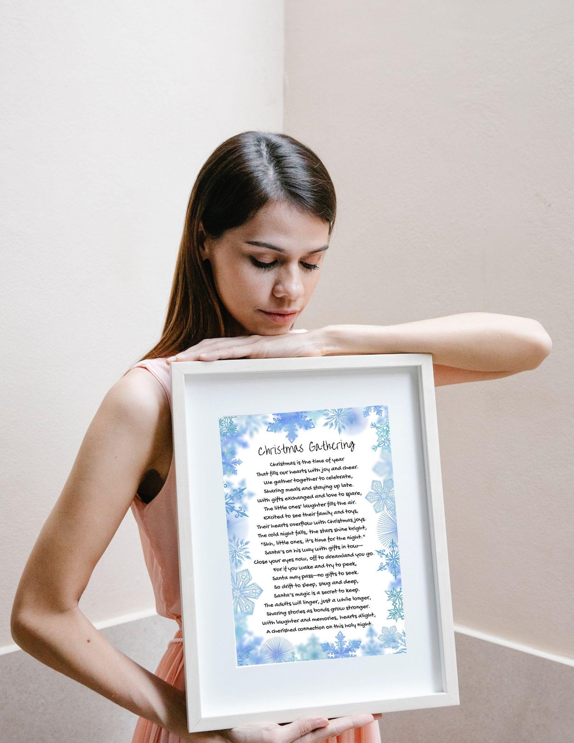 Christmas Gathering Poem Print - Holiday Poetry Wall Art - Seasonal ...