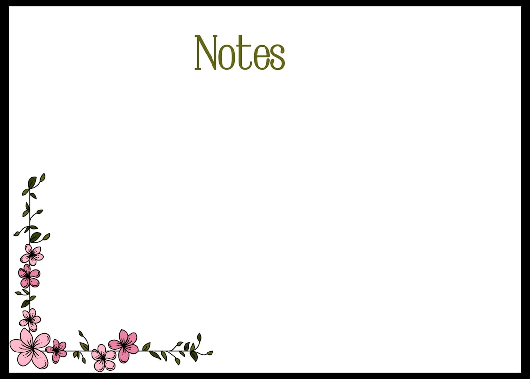 Personal Notes Printable Page for Planner Binder Office - Etsy