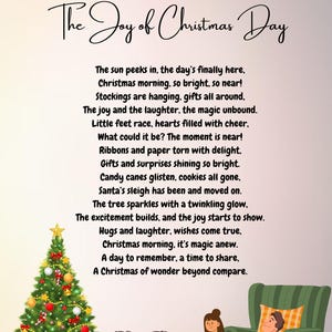 The Joy of Christmas Day Poem - Etsy