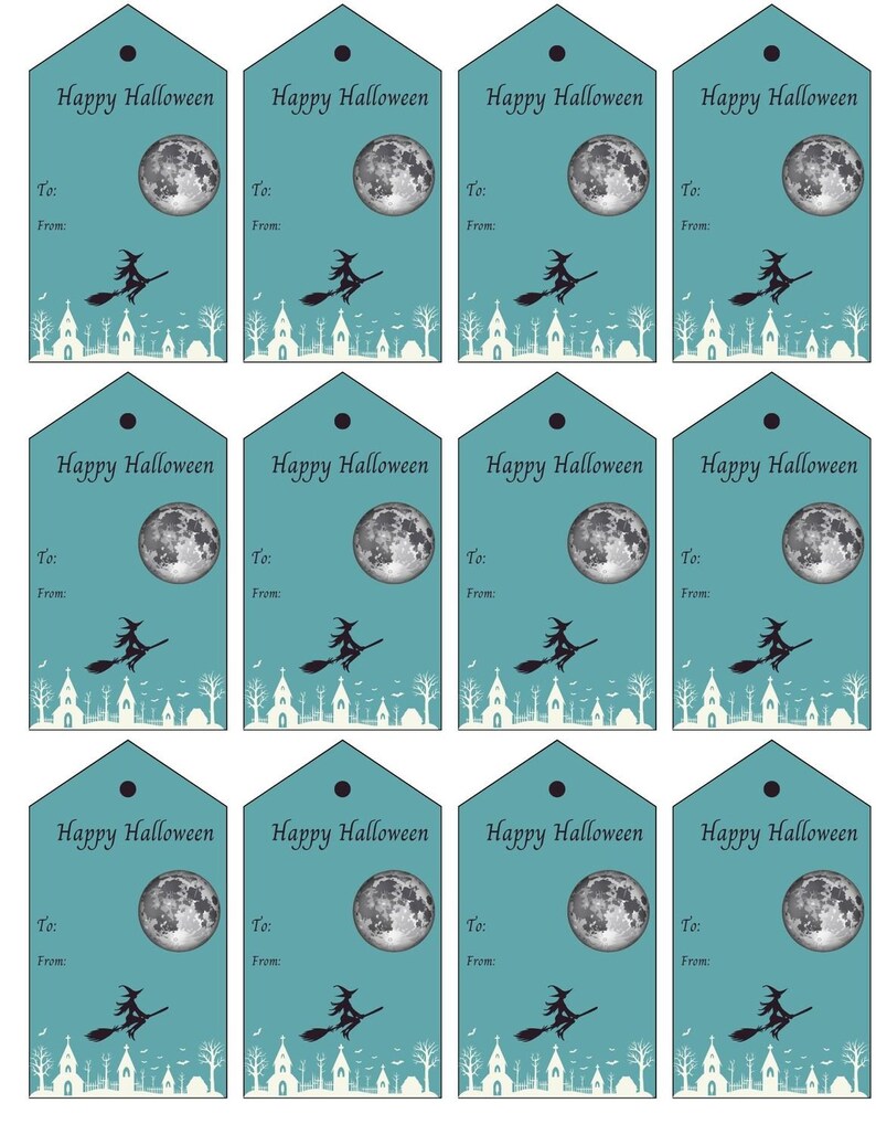 Printable Halloween Gift Tags - Etsy