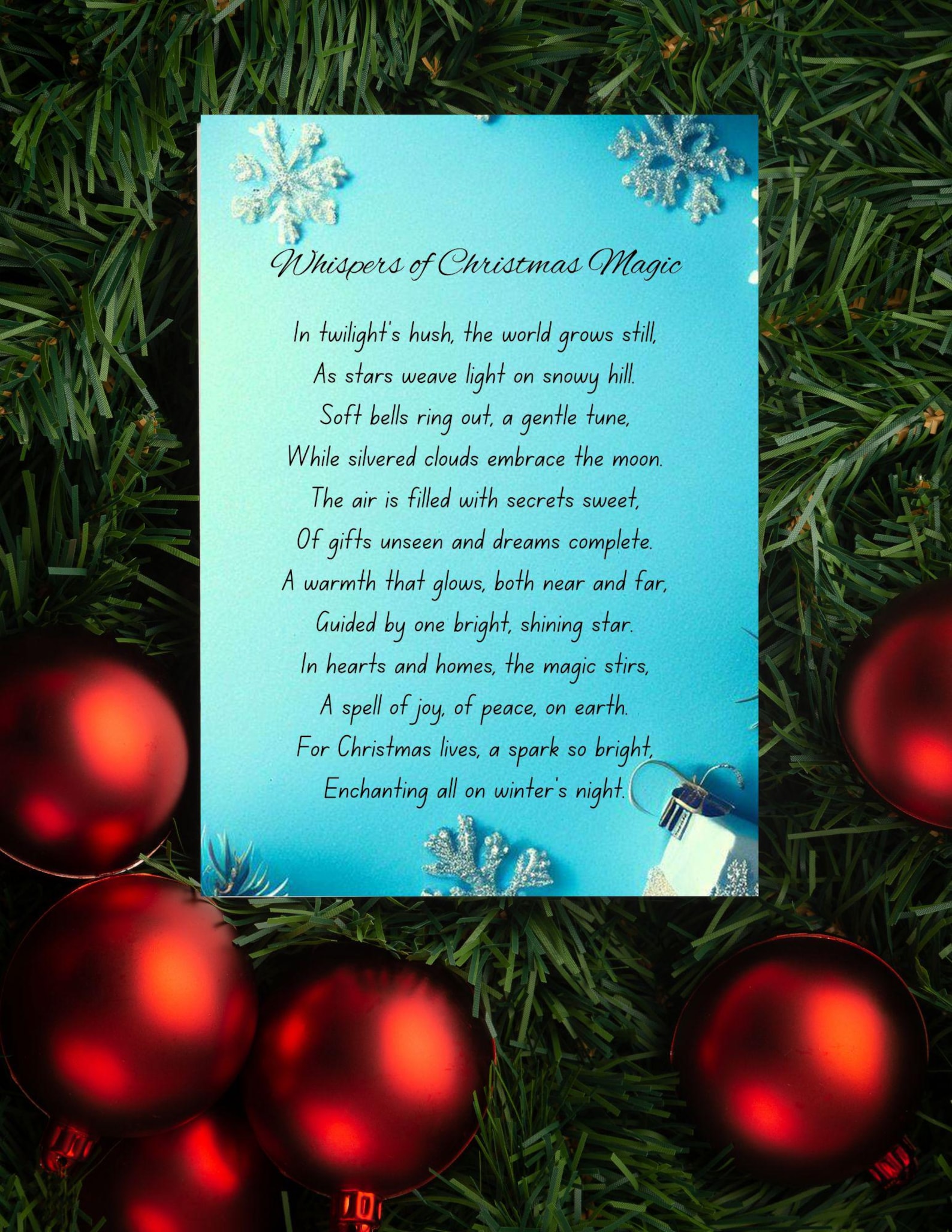 Whispers of Christmas Magic Poem - Holiday Verse Print - Etsy