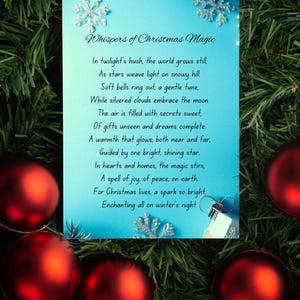 Whispers of Christmas Magic Poem - Holiday Verse Print - Etsy