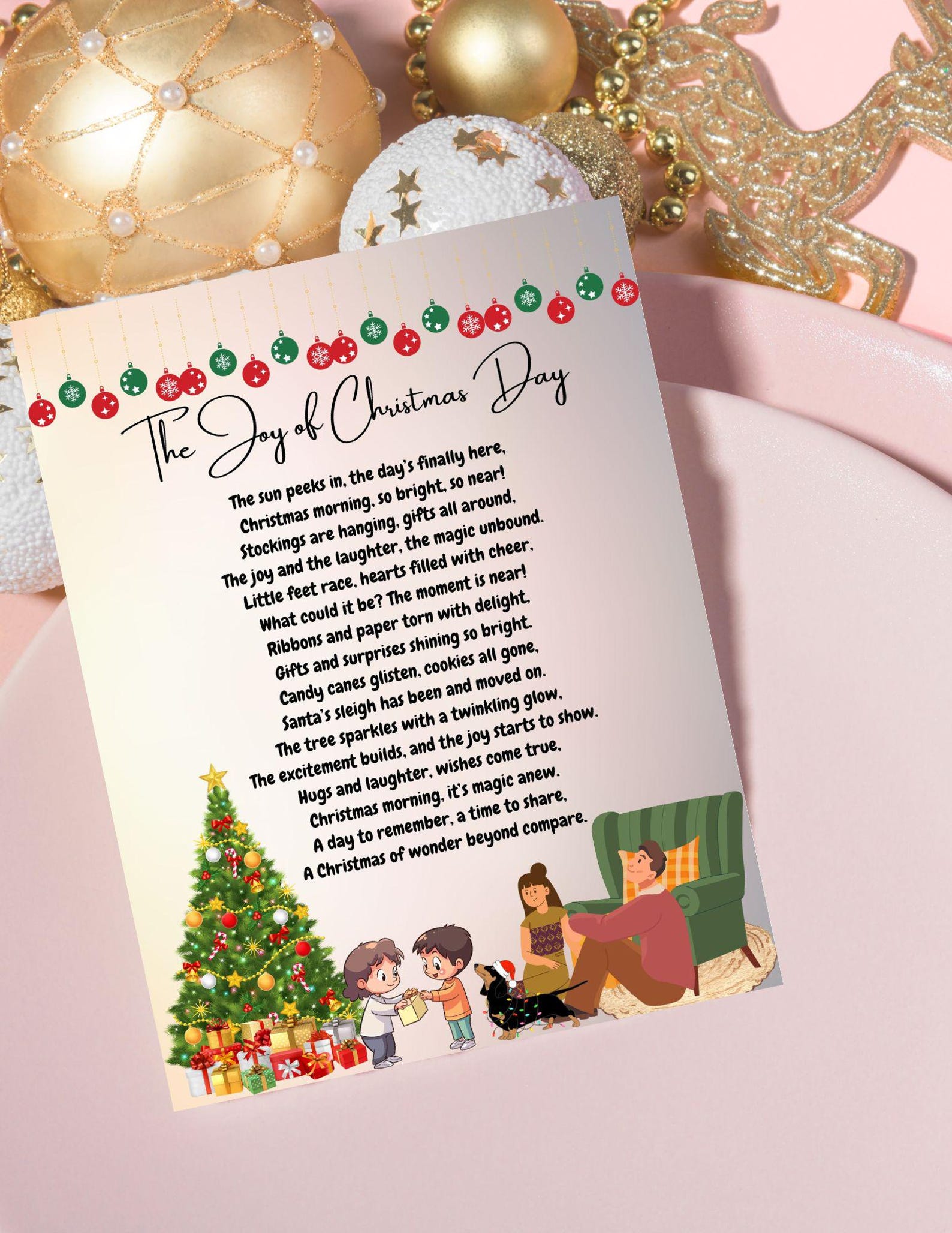 The Joy of Christmas Day Poem - Etsy