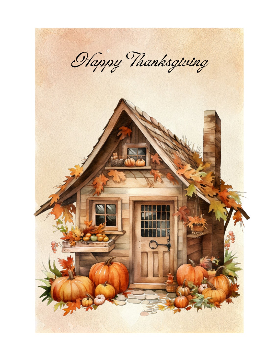 Happy Thanksgiving Fall Wall Art Printable - Etsy