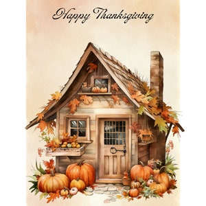 Happy Thanksgiving Fall Wall Art Printable - Etsy