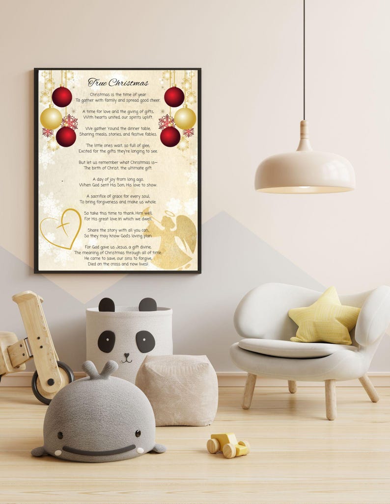 Handwritten True Christmas Poem - Unique Gift for the Season - Etsy
