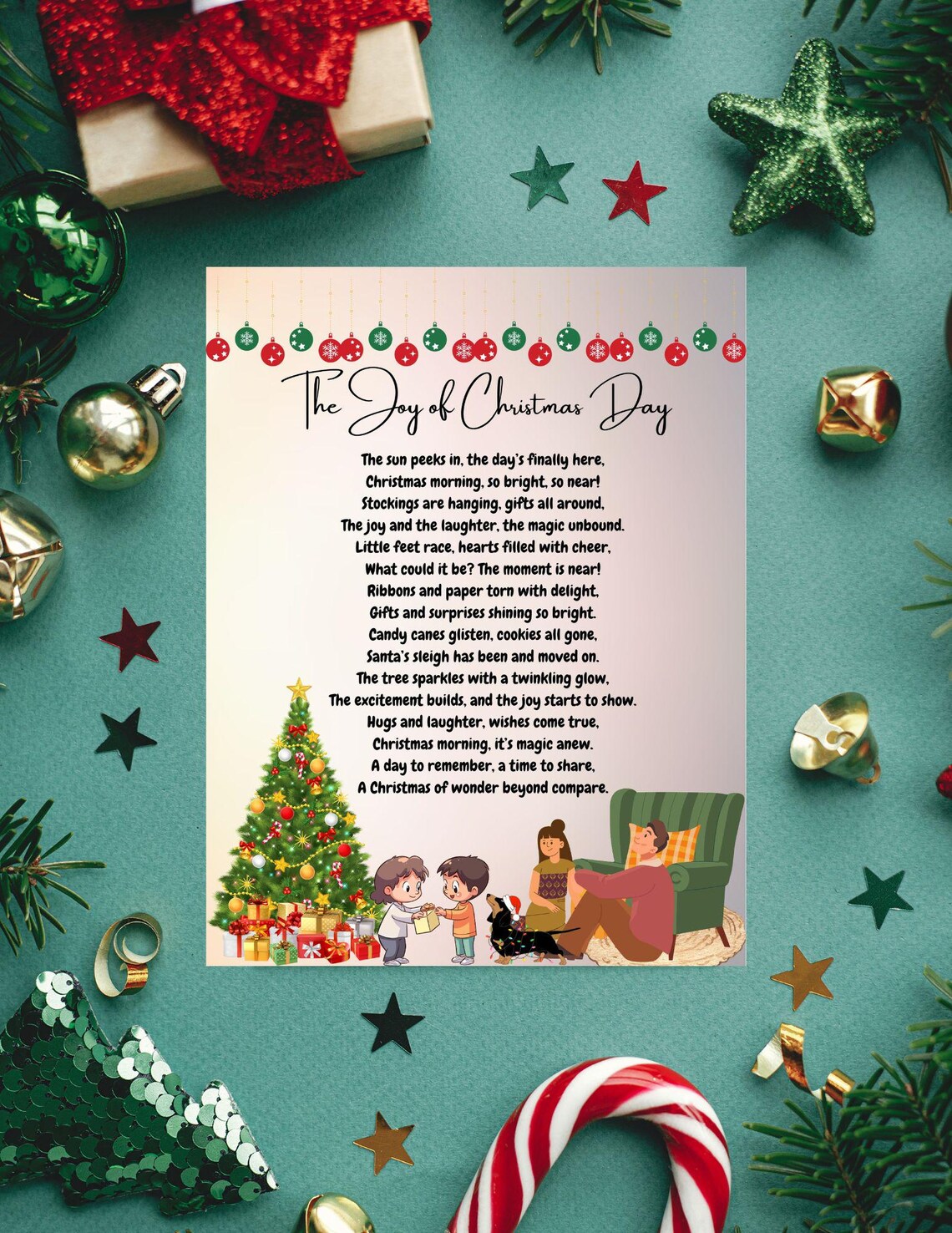 The Joy of Christmas Day Poem - Etsy
