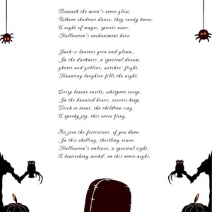 Printable Halloween Poem Wall Art - Etsy