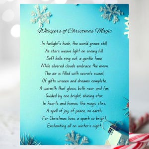 Whispers of Christmas Magic Poem - Holiday Verse Print - Etsy
