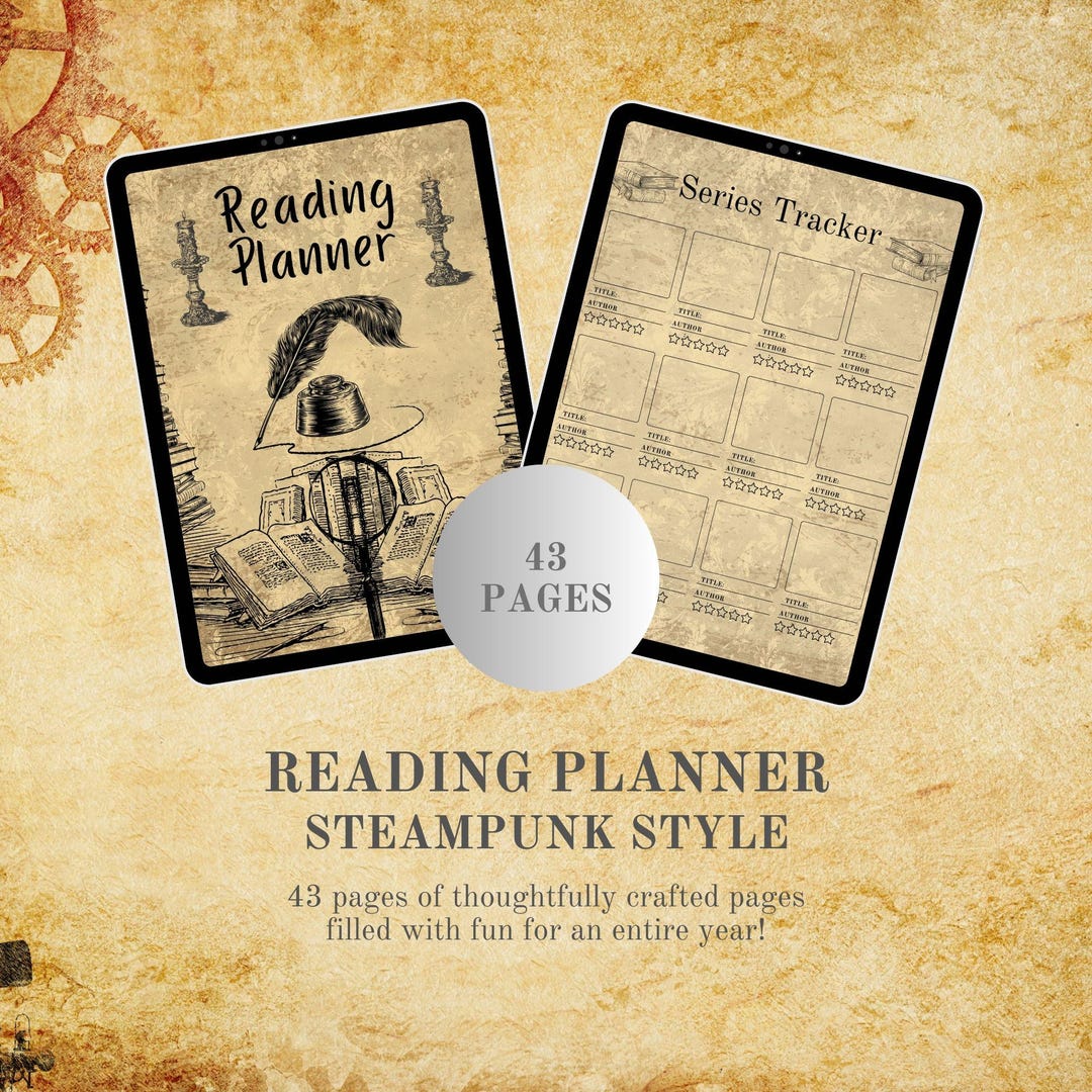 Printable Literary Steampunk Planner - 45 Pages for Reading Enthusiasts ...