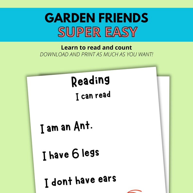 Bugs From the Garden Printables, Insect Activity Book, Colouring ...