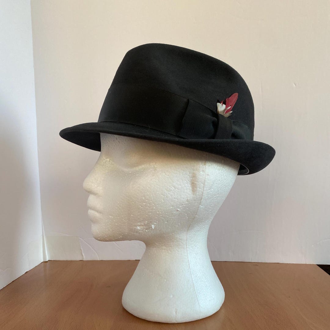 Vintage Mallory by Stetson Fedora Men’s Hat Dark Gray - Etsy