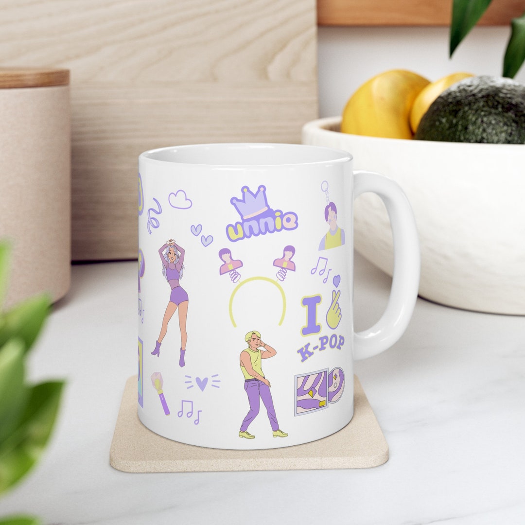 Kpop Coffee Mug for K-pop Fan Cute Coffee Mug for Korean Pop Music ...