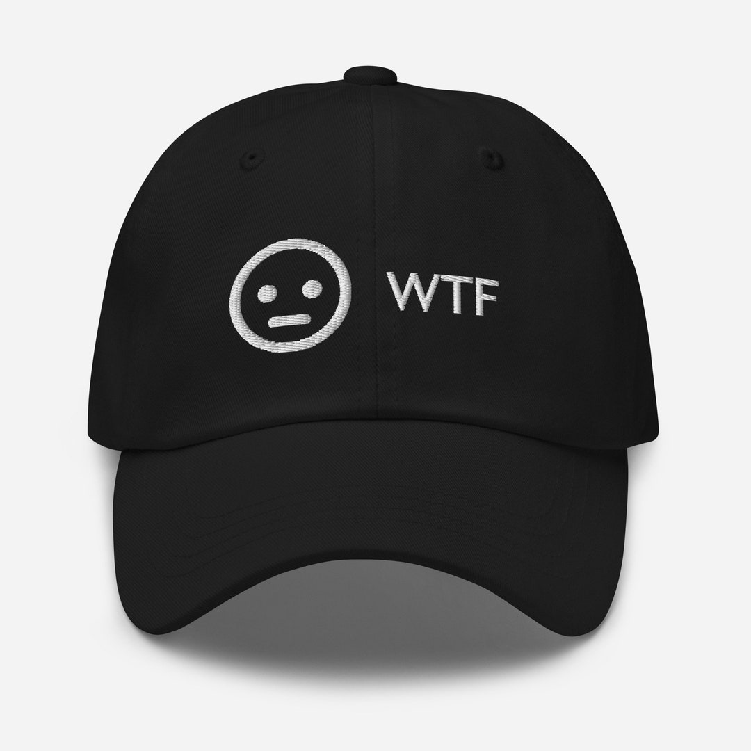 Wtf Emoji Hat, Neutral Emoji Hat, What the Fuck Hat, Funny Wtf Hat, Wtf ...