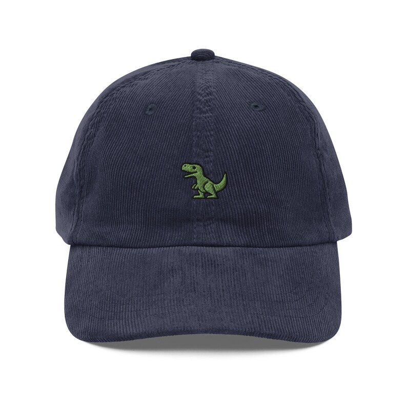 Trex Vintage Corduroy Cap, T-rex Hat, Unisex, Cute Trex Cap, Green ...