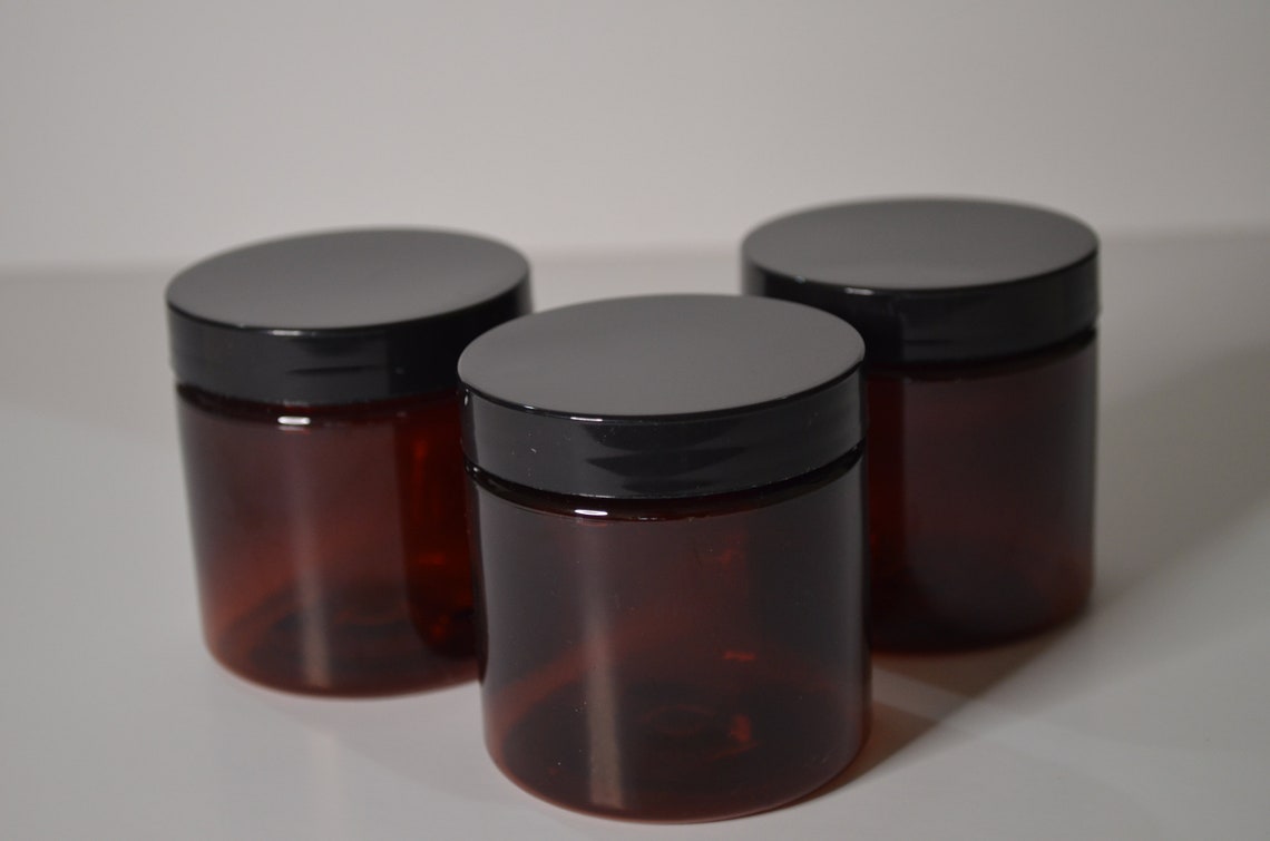 4oz Amber Plastic Jar With Lid - Etsy