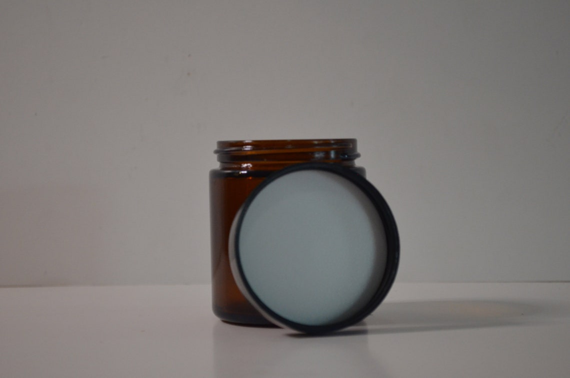 12 Pack- Glass 4oz Amber Plastic Jar With Lid - Etsy