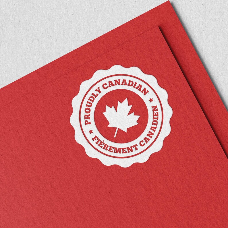 Proudly Canadian Sticker, Label Files, SVG Files, PNG Files, Fièrement ...