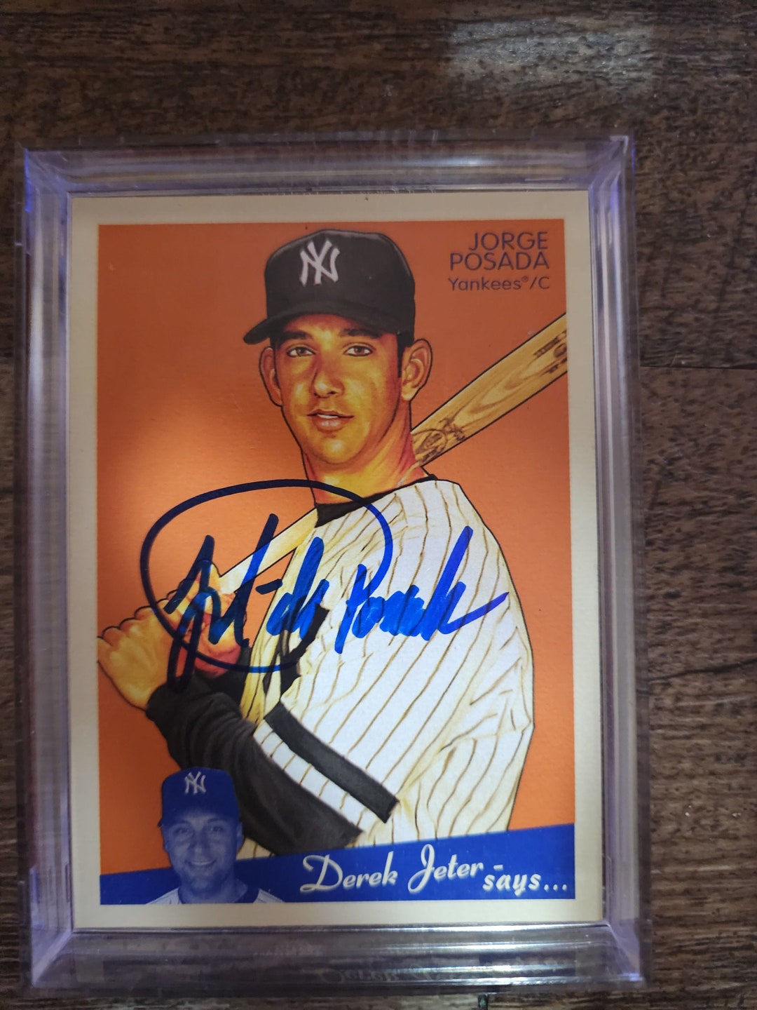 Jorge Posada Derek Jeter Says Autographed Card - Etsy