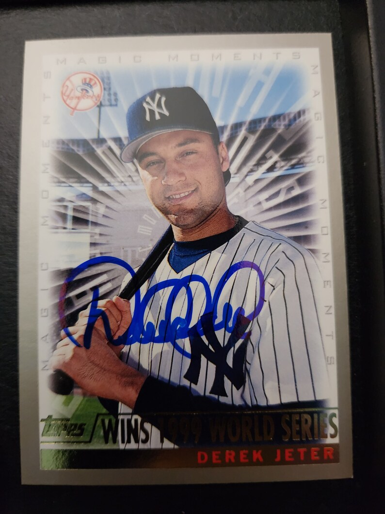 Derek Jeter Autographed Card - Etsy