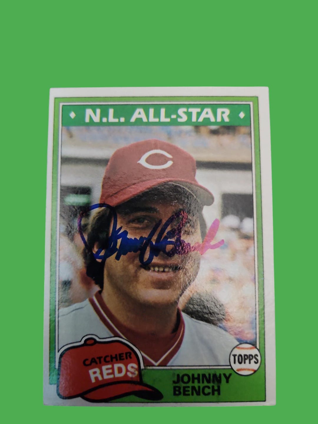 Johnny Bench Autographed Card Hof - Etsy