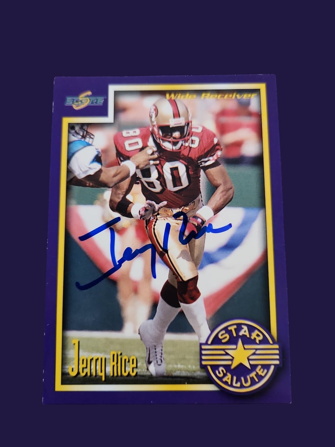 Jerry Rice Autographed Card - Etsy