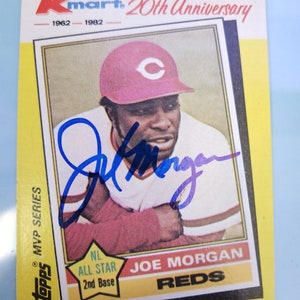 Joe Morgan Kmart 20th Anniversary Autographed Cards - Etsy