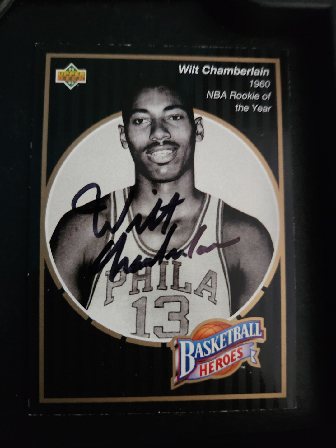 Wilt Chamberlain Basketball Heros Autographed Card - Etsy