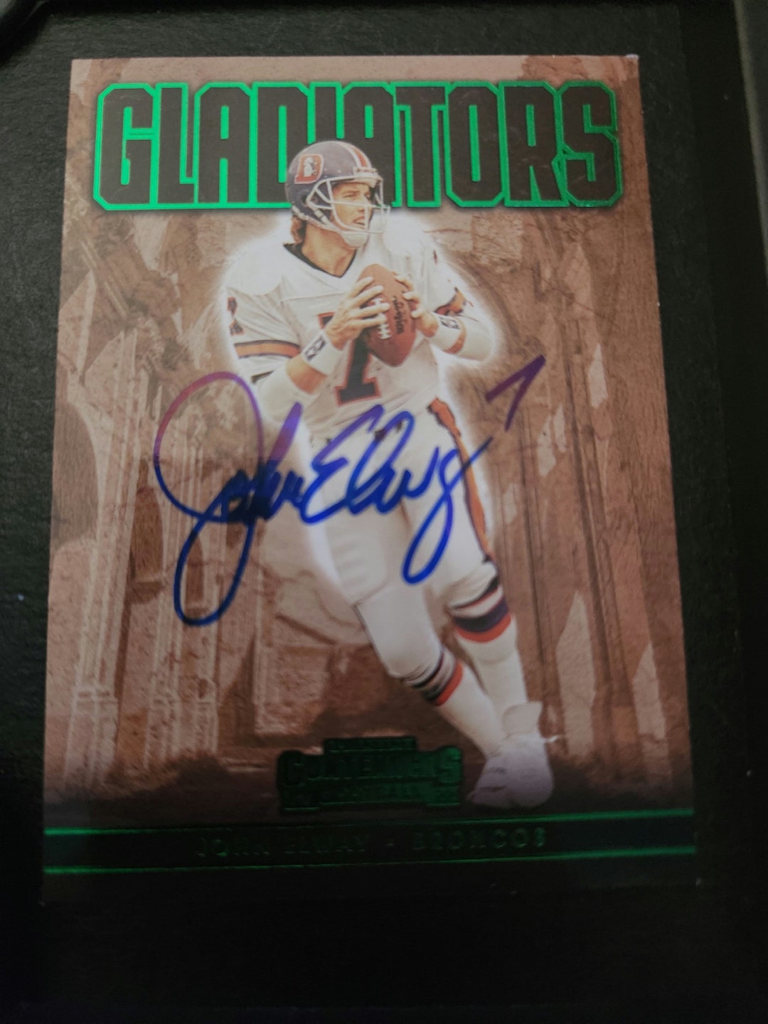 John Elway Gladiators Autographed Card - Etsy