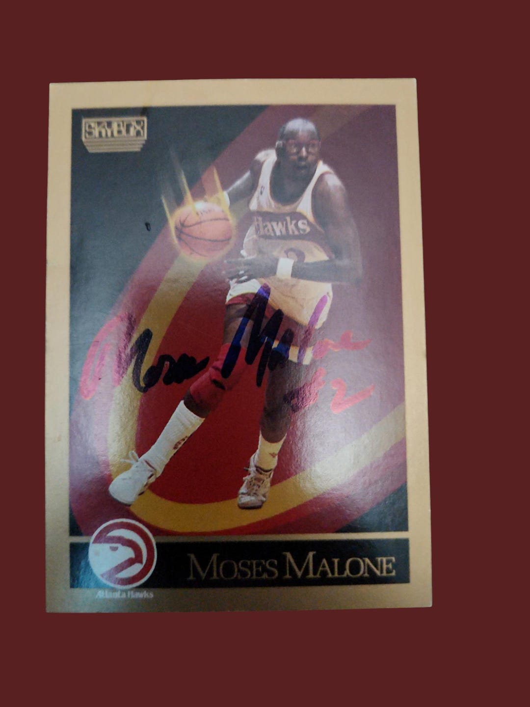 Moses Malone Autographed Card - Etsy