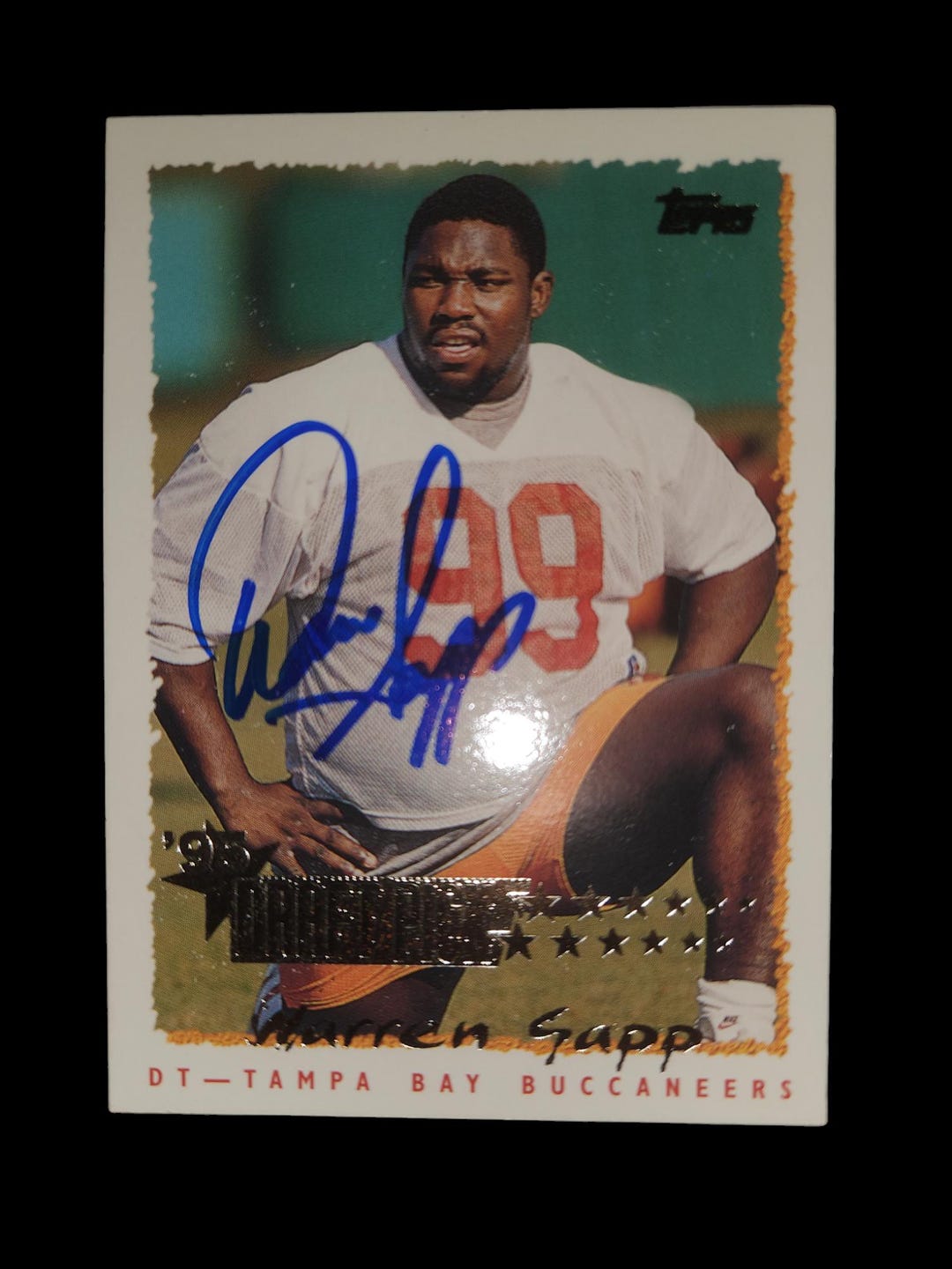 Warren Sapp. Rookie Autographed Card - Etsy