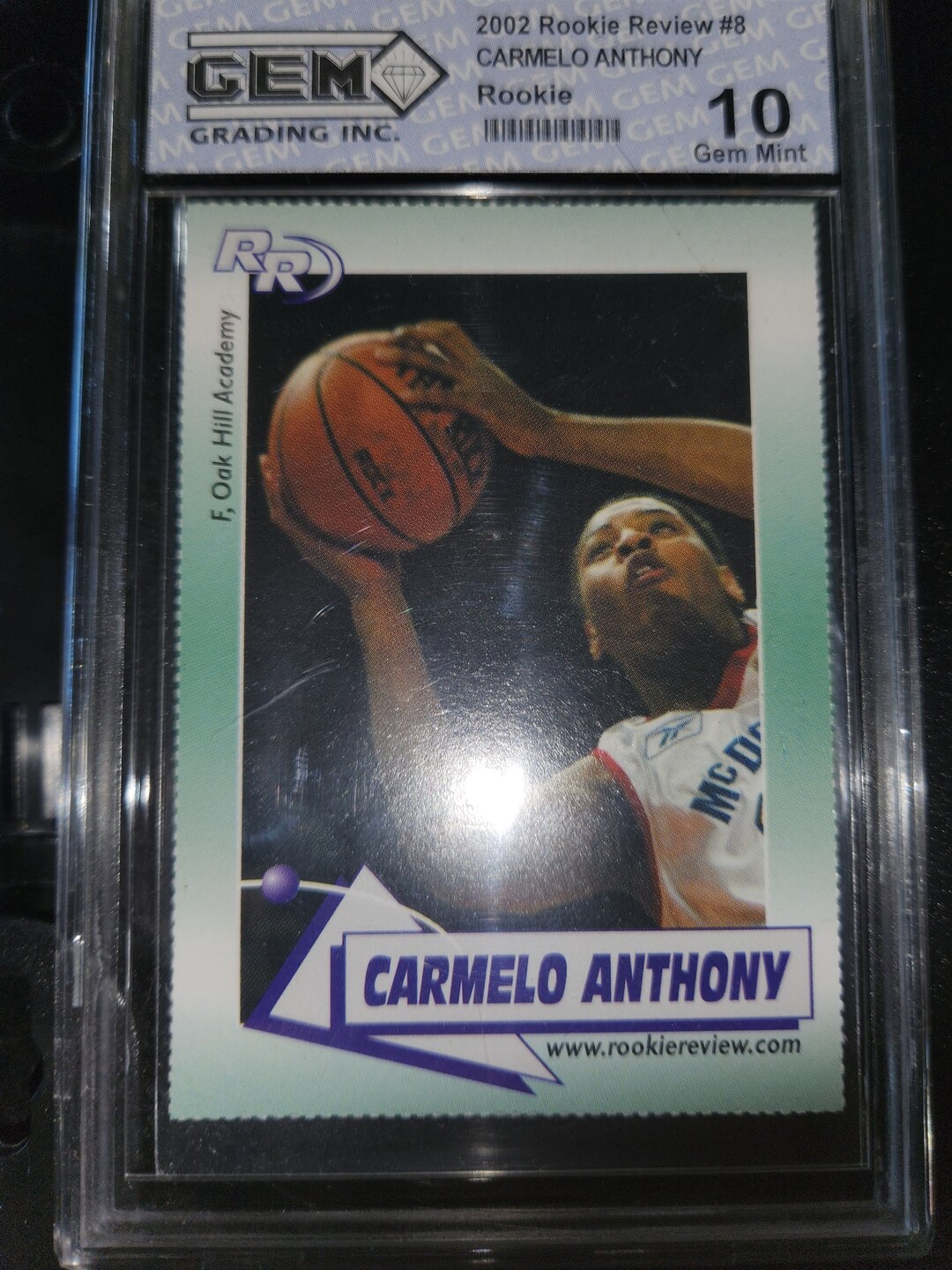 Rare Carmelo Anthony Rookie Card Graded 10 No COA Included Collectible ...