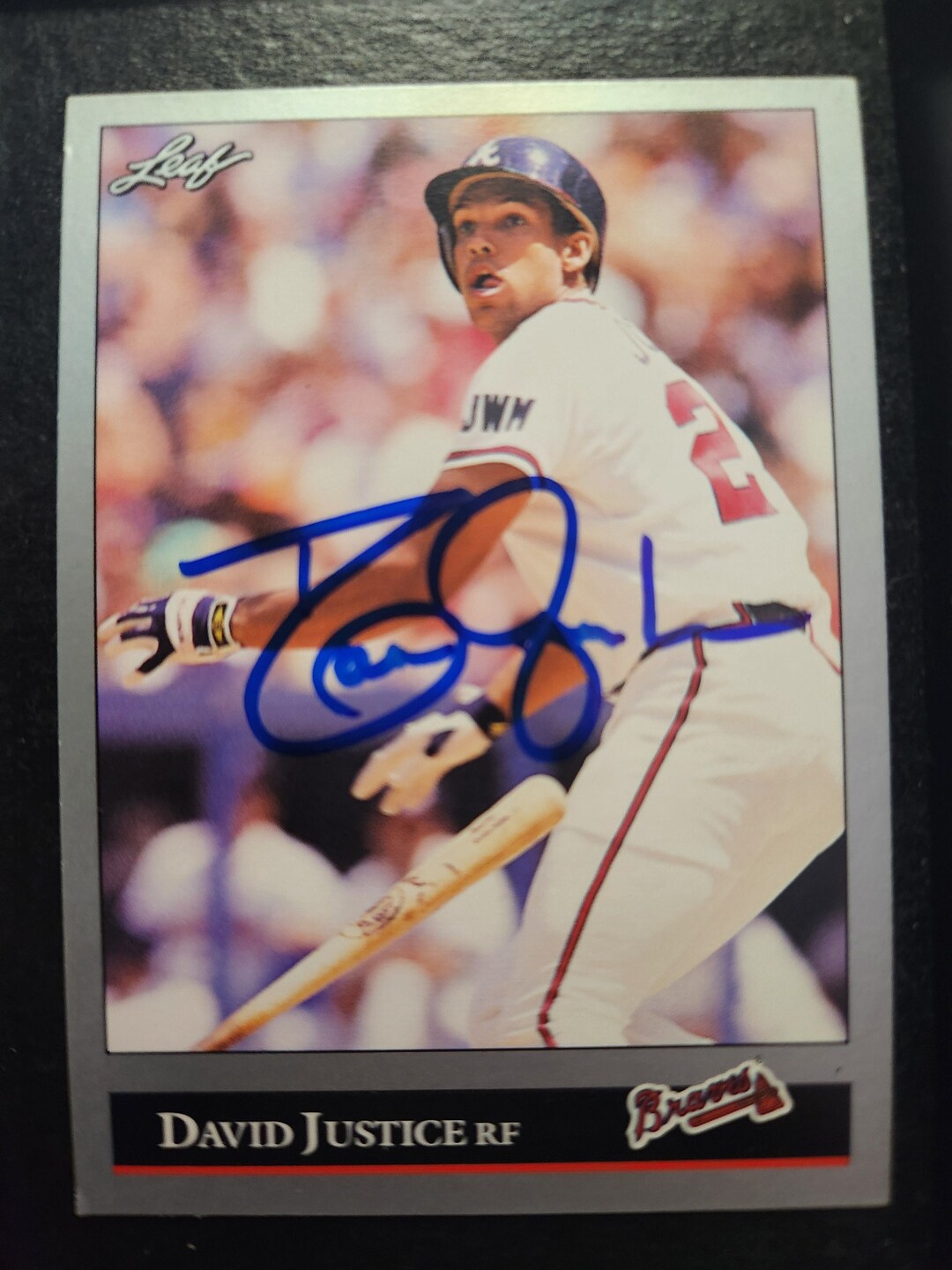 Dave Justice Autographed Card - Etsy