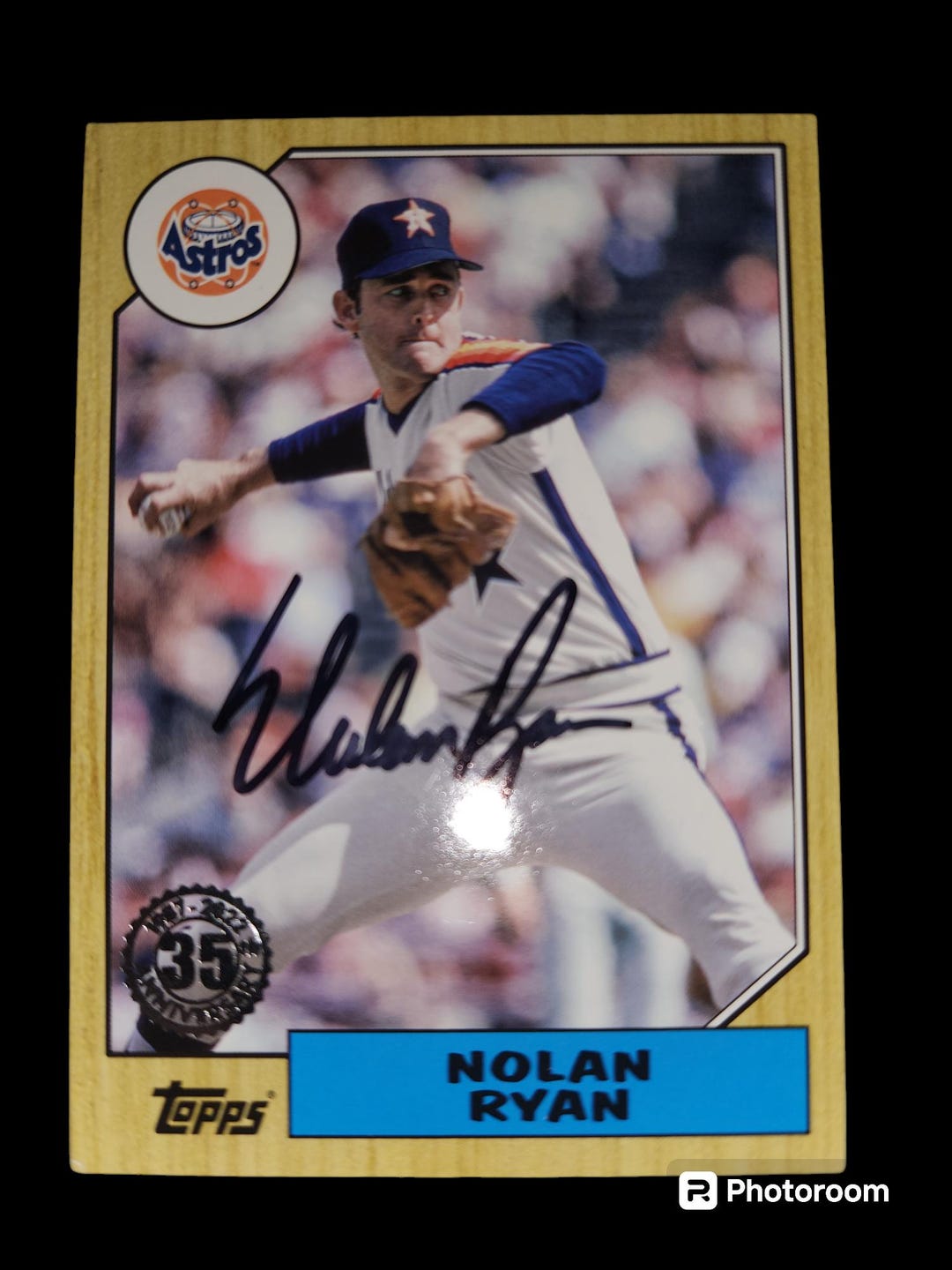 Nolan Ryan 35th Anniversary Autographed Card - Etsy