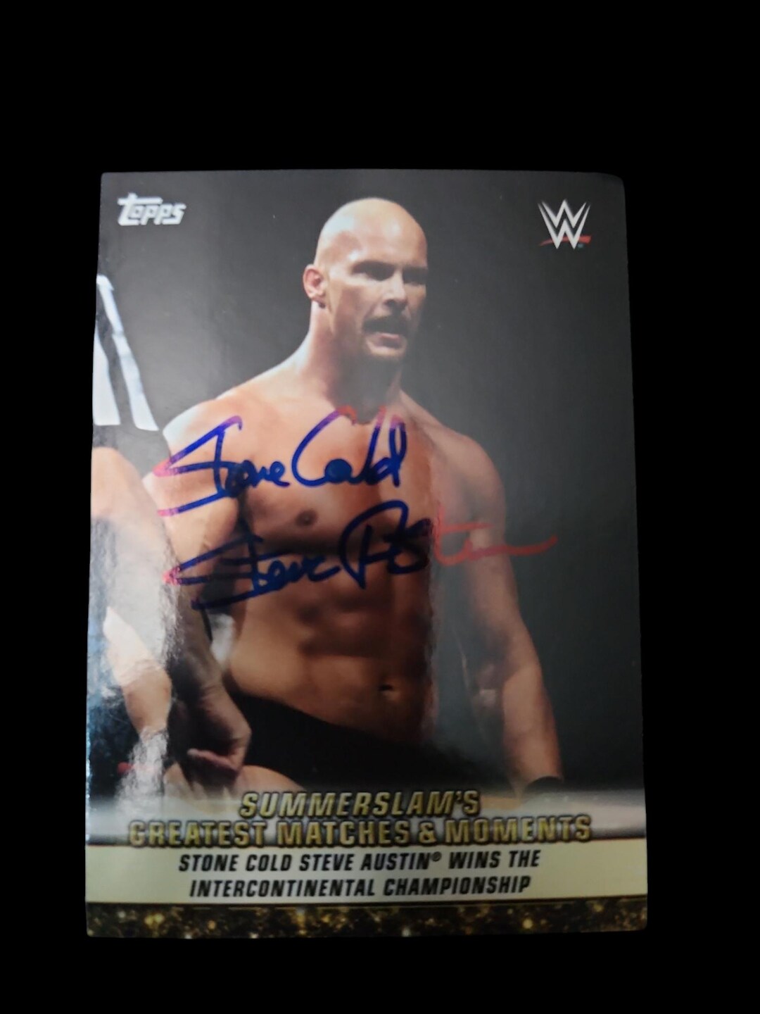 Stone Cold Steve Austin Autographed Card - Etsy