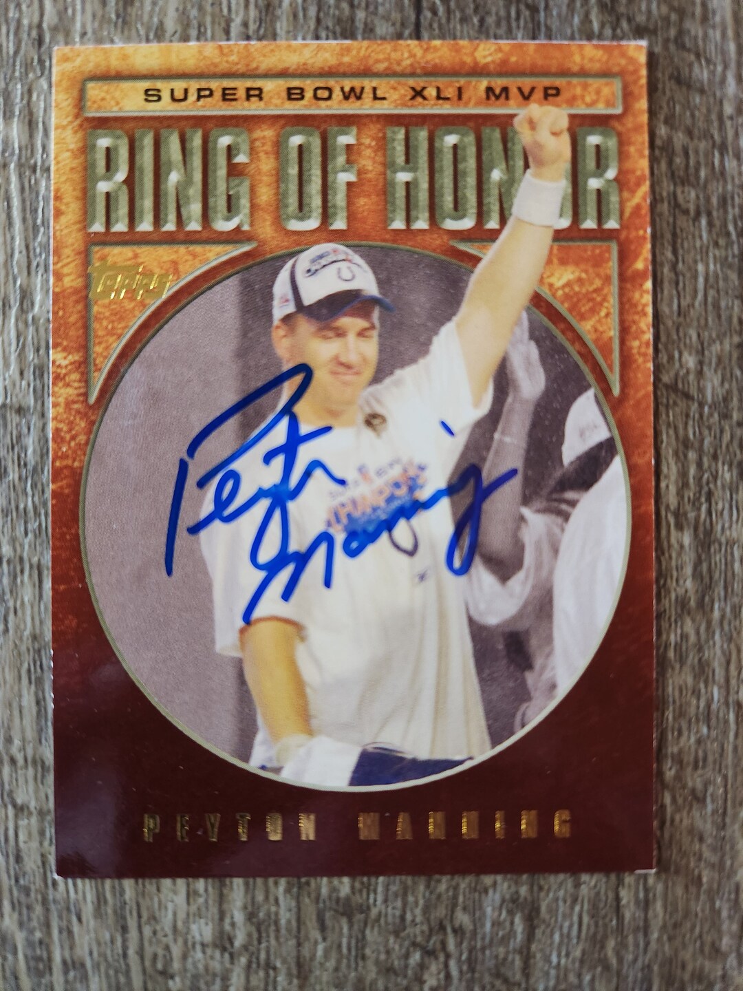 Peyton Manning Ring of Honor Autographed Card - Etsy