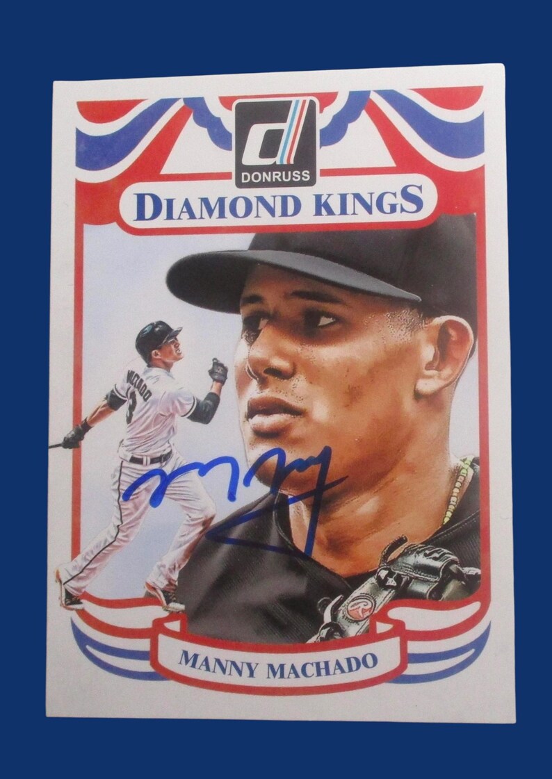 Manny Machado Autographed Card - Etsy