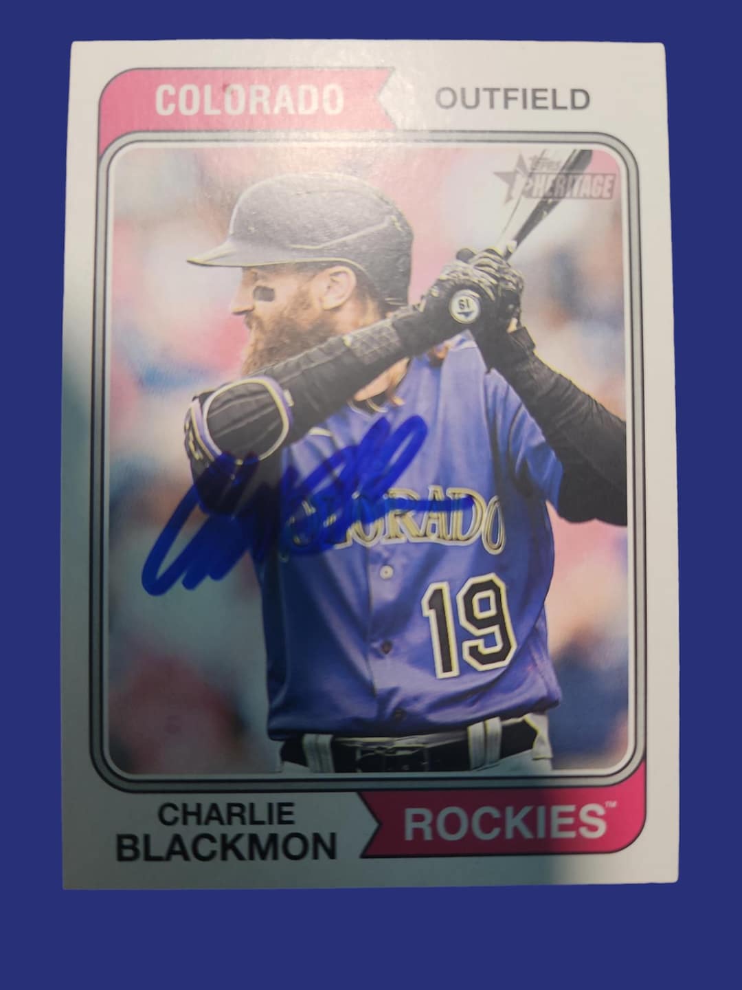Charlie Blackmon Autographed Card - Etsy