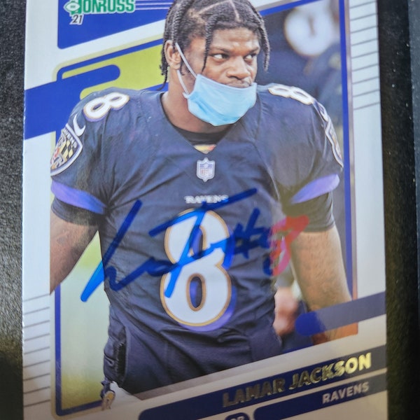 Lamar Jackson Autographed Card - Etsy