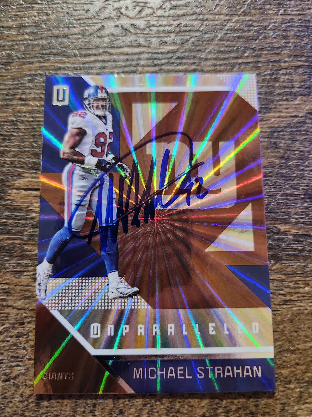 Michael Strahan Unparalleled Autographed Card - Etsy